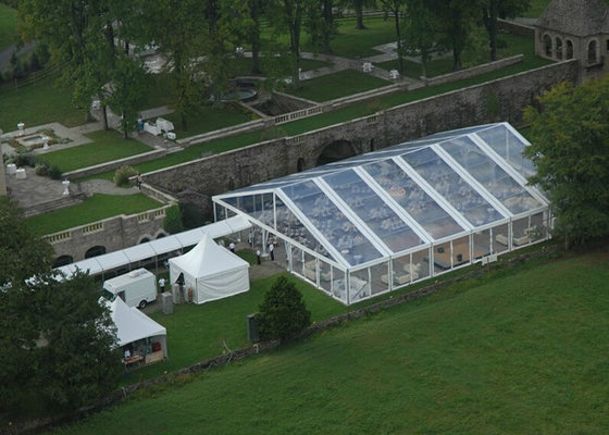 Outdoor Wedding Party Tents Clear Cover And Clear Sidewall 25M X 30M  Length