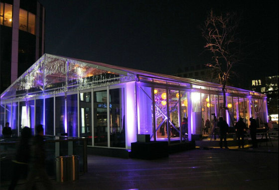Outdoor Wedding Party Tents Clear Cover And Clear Sidewall 25M X 30M  Length