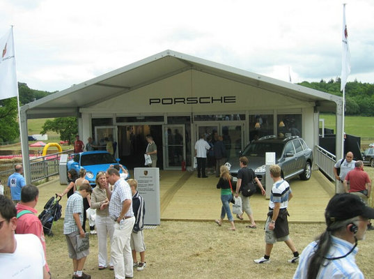 Trade Show Canopy , A Word Shape White Marquee Tents Expand One Bay For Receiption