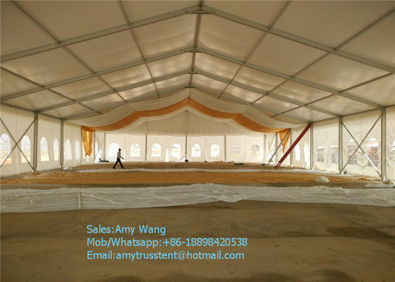 High Peak Outdoor Wedding Marquee , Cumtomized Multi-side Tent With Colorful PVC Roof Cover