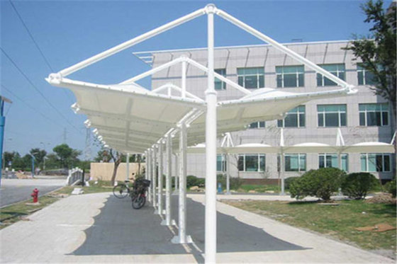 Tent And Awning Fabric Car Parking Shades Waterproof Membrane PVDF Roof Cover New Materials