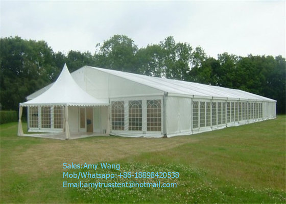 Marquee Wedding Party Tents , Outdoor Gazebo Tent 4x4m With Glass / ABS Walls