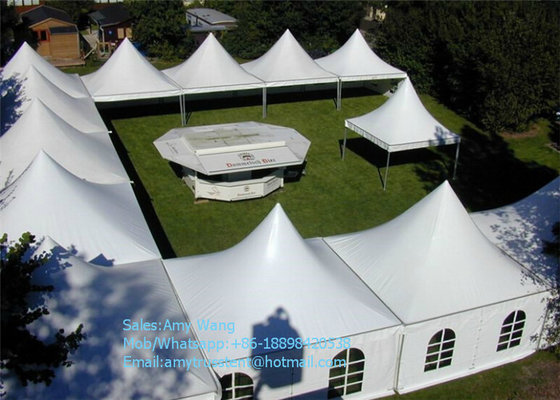 Marquee Wedding Party Tents , Outdoor Gazebo Tent 4x4m With Glass / ABS Walls