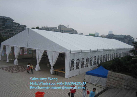 Hexagonal Outdoor Event Tents , Aluminum Frame Backyard Party Tent With Clear Window