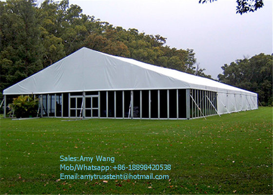 Hexagonal Outdoor Event Tents , Aluminum Frame Backyard Party Tent With Clear Window