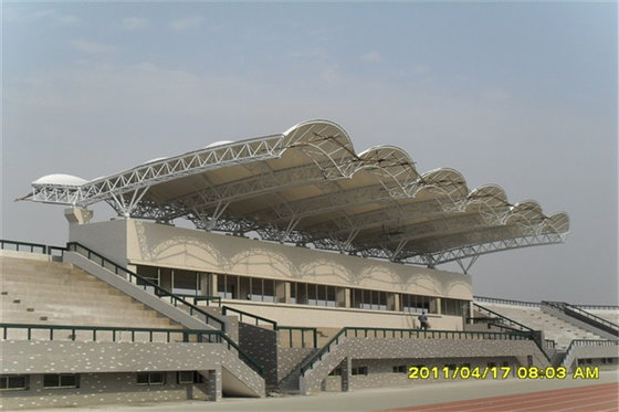 Membrane Building Shade Tension Fabric Structures For Outdoor Stadium / Pubilc Areas