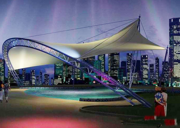Strong Luxury Swimming Pool Tents Membrane Tensile Structure Guarantee 10 Years