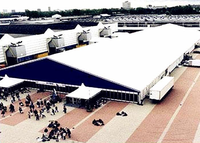 Glass Wall Big Outside Tents For Parties Sun Shade Canopy PVC Fabric 12M