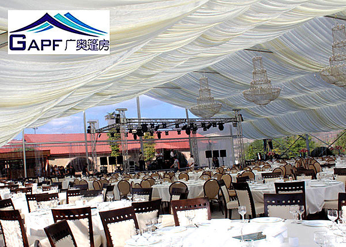 Romantic White Marquee Tents With table and chair / Chandelier for weddings