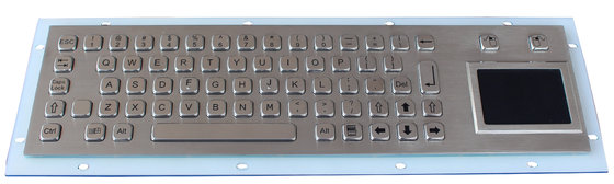 Customizable Long stroke industrial keyboard with touchpad , mounting holes