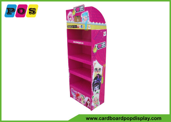 Four Shelves Retail Cardboard Pop Displays For Plush Toys Promtion FL036
