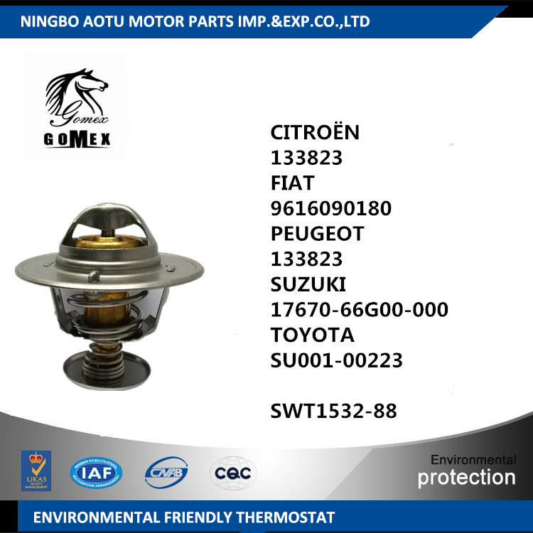 Coolant Thermostat 133823 9616090180 17670-66G00-000  SU001-00223 SWT1535-82 for CITROËN FIAT PEUGEOT SUZUKI TOYOTA