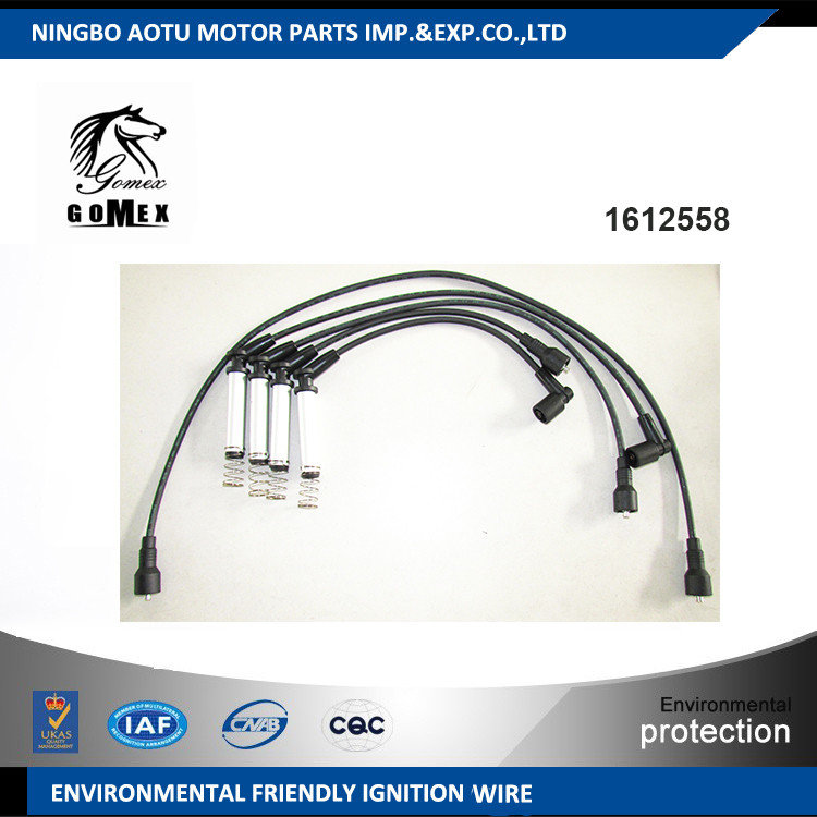 High voltage silicone Ignition wire set, ignition cable kit, spark plug wire 1612558 for OPEL