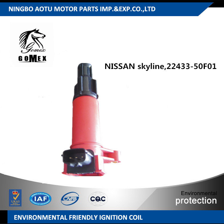 3 PortS Small Engine Ignition Coil for NISSAN Skyline 22433 - 50F01 , TS16949