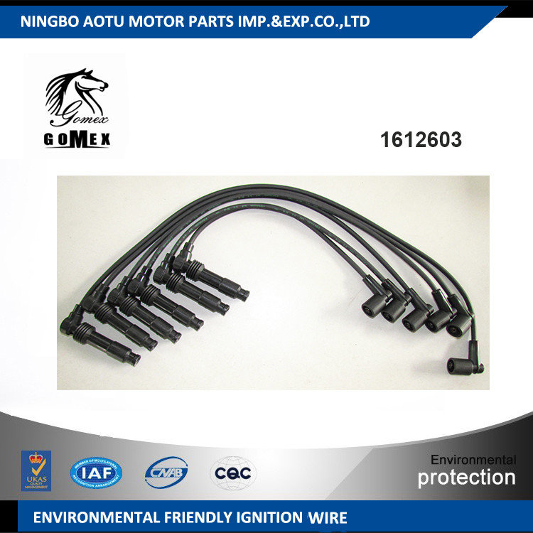 High voltage silicone Ignition wire set, ignition cable kit, spark plug wire1612603  for OPEL