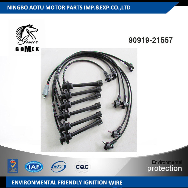 High voltage silicone Ignition wire set, ignition cable kit, spark plug wire 90919-21557 for TOYOTA