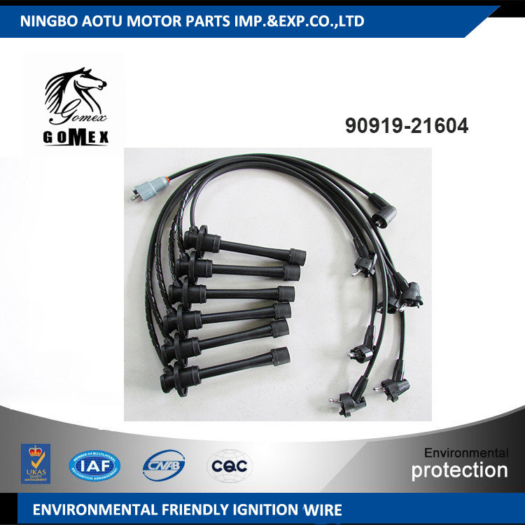 High voltage silicone Ignition wire set, ignition cable kit, spark plug wire 90919-21604 for TOYOTA