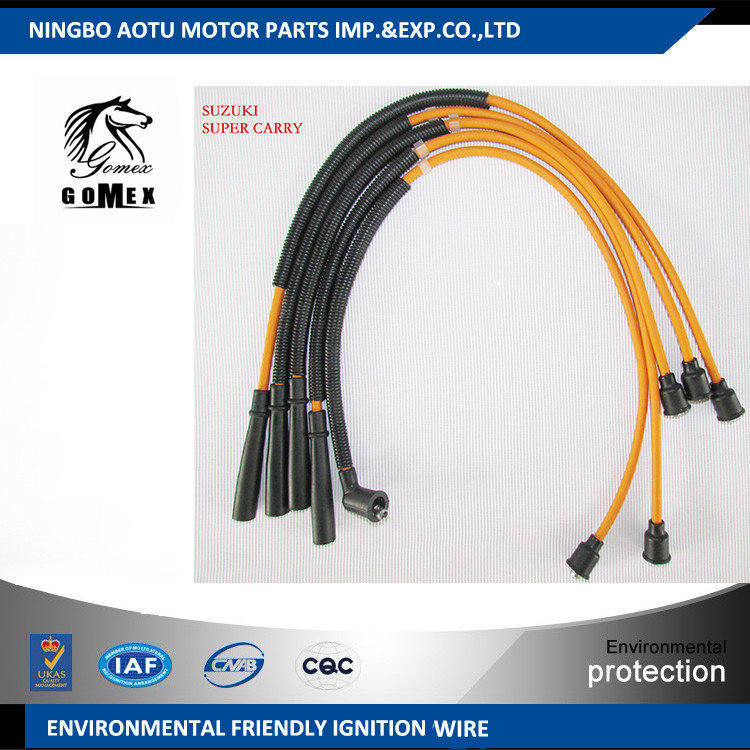 SUZUKI SUPER CARR High Heat Colored Spark Plug Wires Ignition Cable Set