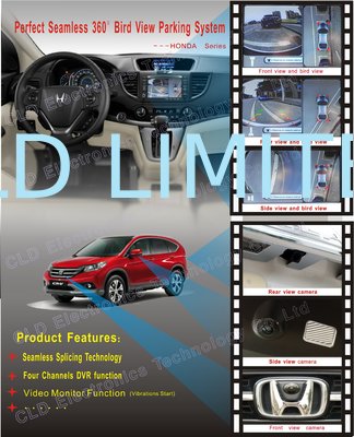 HD CMOS Car Reverse Parking System For Honda CRV, Waterproof  IP67