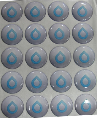 Printed 3D Transparent Stickers For Keychains / Earphones With 2mm Thickness