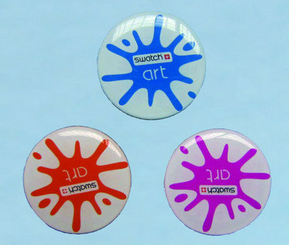 Screen Printing Epoxy Resin Sticker Labels for Concave bottles