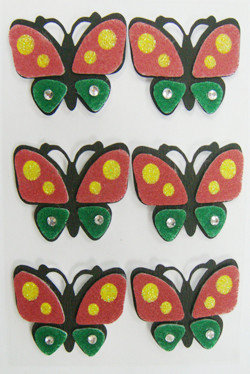butterfly 3D Fuzzy Stickers