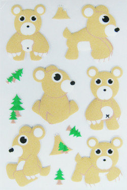 removable PVC Foam Cute Puffy Animal Stickers for scrapbooking Safe