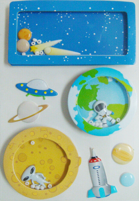 Paper + PVC Puffy + Rhinestones + PET Shaker stickers custom made