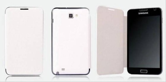 Black , White Samsung Galaxy Note Flip Case / Samsung N7100 Flip Cover