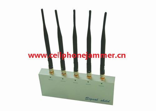 Mobile Phone Jammer with Remote Control and 5 Antenna