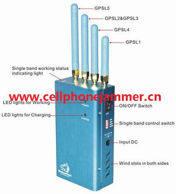 High Power Portable GPS (GPS L1/L2/L3/L4/L5) Jammer