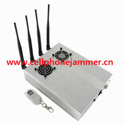 Adjustable Remote Control High Power Desktop Cell Phone Jammer with 2 Cooler Fans