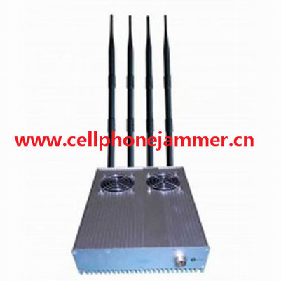 Adjustable Remote Control High Power Desktop Cell Phone Jammer with 2 Cooler Fans
