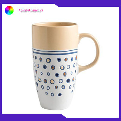 Nordic Ceramic Handmade Stoneware Mugs Big Volume Handprinted Stoneware Durable