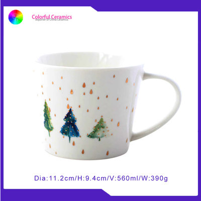 Vogue Widemouthed Large Ceramic Coffee Mugs Custom Printing Logo