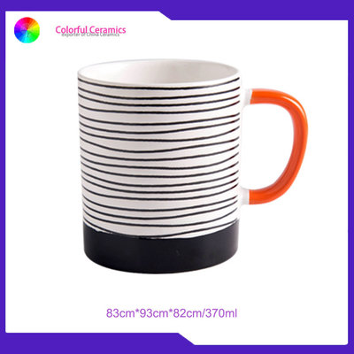 Simple Lines Silkscreen Coffee Mugs Unique Design Safety Food Grade