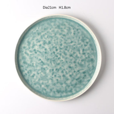 Eco - Friendly Custom Printed Ceramic Plates Flat Steak Use Unique Design
