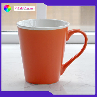 Handmade Custom Made Ceramic Mugs Commercial Use White Porcelain Material