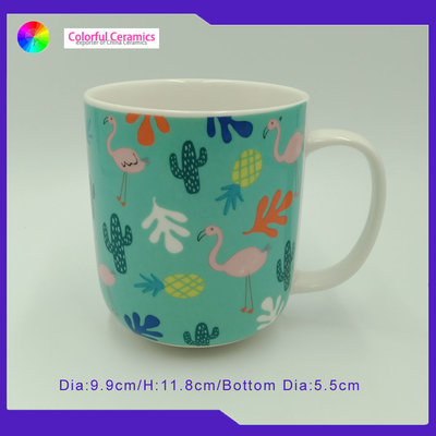 Irish Flamingo Big Volume Promotional Ceramic Coffee Mugs Simple Life Style