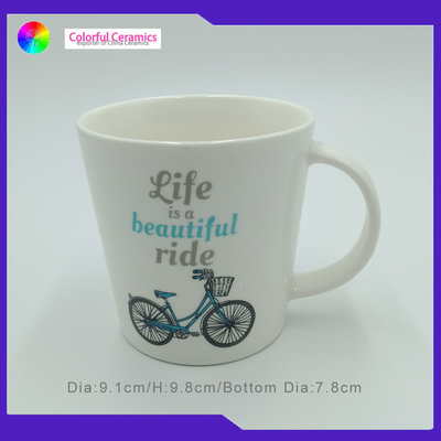 V Shape Custom Ceramic Coffee Mugs Food Contact Safe Custom Ceramic Cups