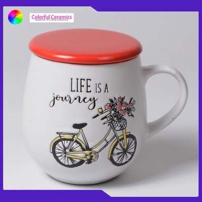 Ceramic beer mug mugs with lid coffee cup Hand-painted ceramic cups