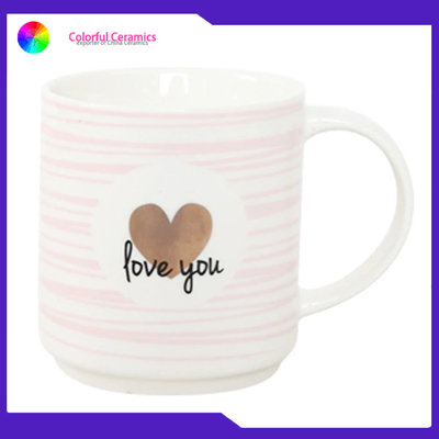 Stackable Ceramic Coffee Mug Set 480ml Capacity Disherwasher Safe Customized Logo
