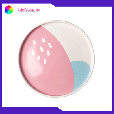 Dessert Personalised Porcelain Plates , Custom Ceramic Dinner Plates 8 Inch