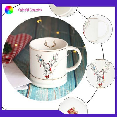 Christmas Gift Ceramic Coffee Mugs Embossed Tableware Sets Personalised Lead Free