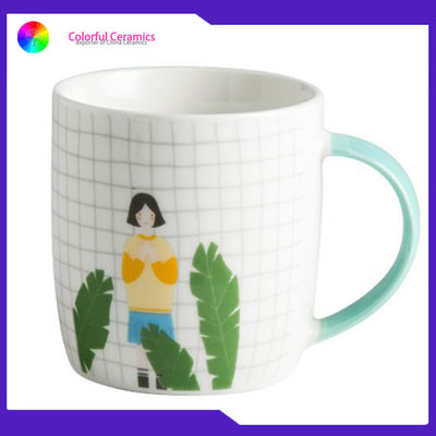 Breakfast Cup Custom Ceramic Coffee Mugs Engraved Lead Free Eco - Friendly