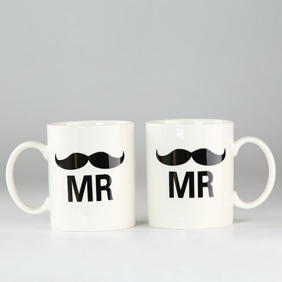 Customized Coffee Mug Promotional Items , White Coffee Cup Creative Design
