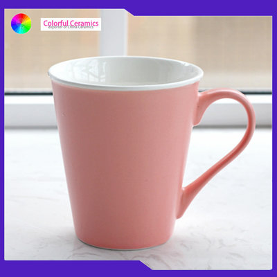 Promotional Irish Glazed Ceramic Coffee Mugs V Shape Unique Design