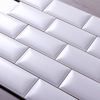 75X150mm het Gebruiks Ceramische brood-Blik van de Grootte Binnenlandse Muur Metrotegels in Wit