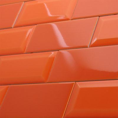 El cuarto de baño impermeable de la naranja teja la teja del estilo del subterráneo de los 7.5x15cm a prueba de ácido