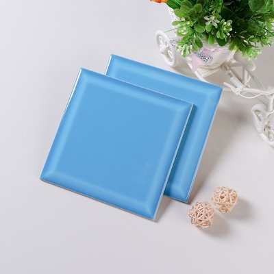 Vlotte Verglaasde Ceramische de Misstapweerstand van Muurtegels, Tegel 6“ X 6“ van de Hemel Blauwe Metro
